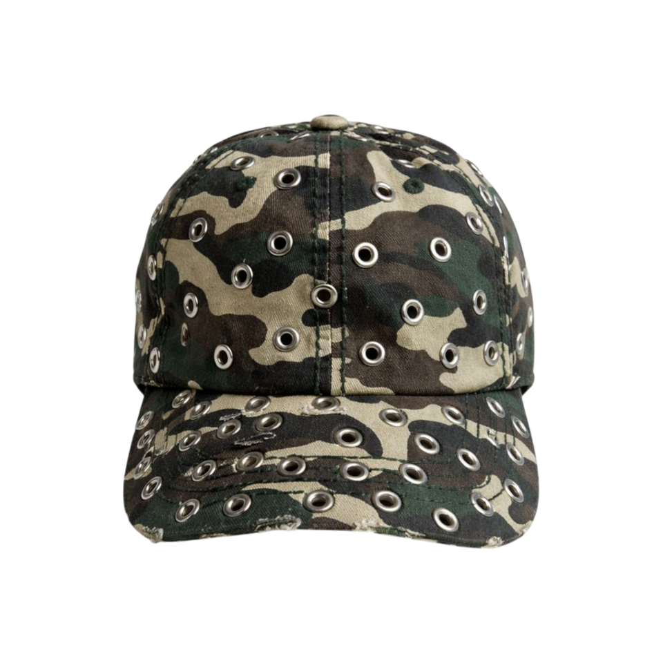 METAL STABBED THRASHED CAP – Lowheads
